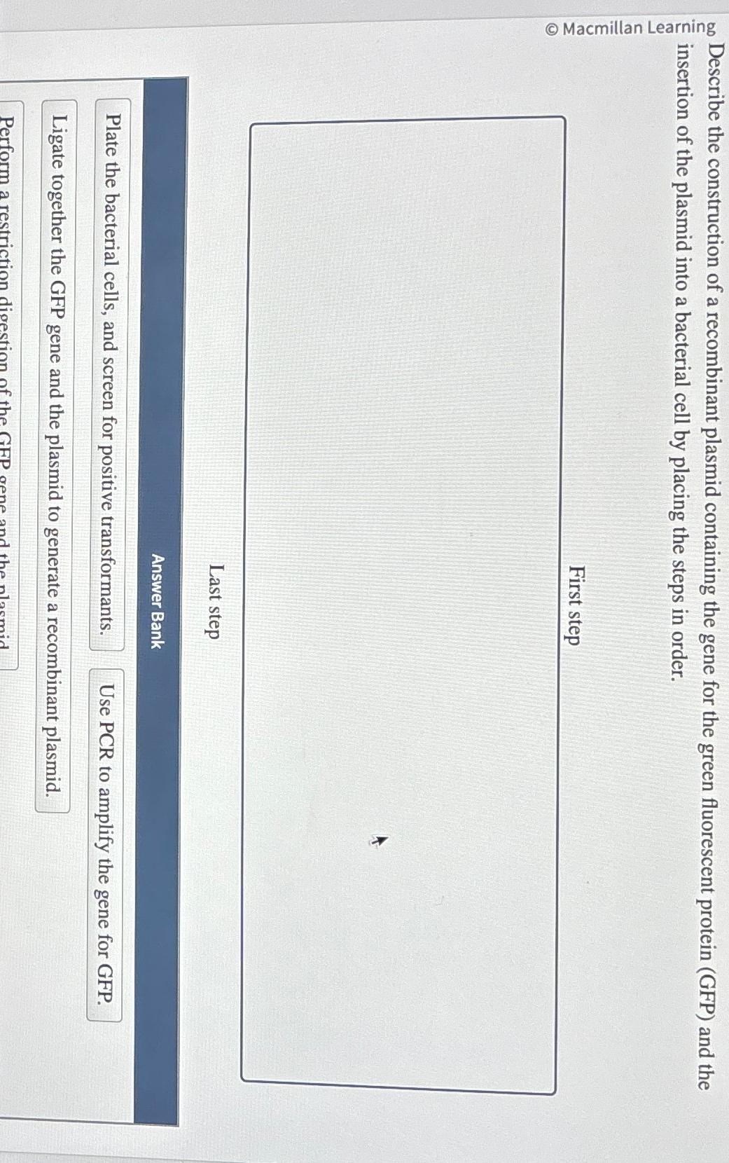 Solved ?10 ﻿Describe the construction of a recombinant | Chegg.com