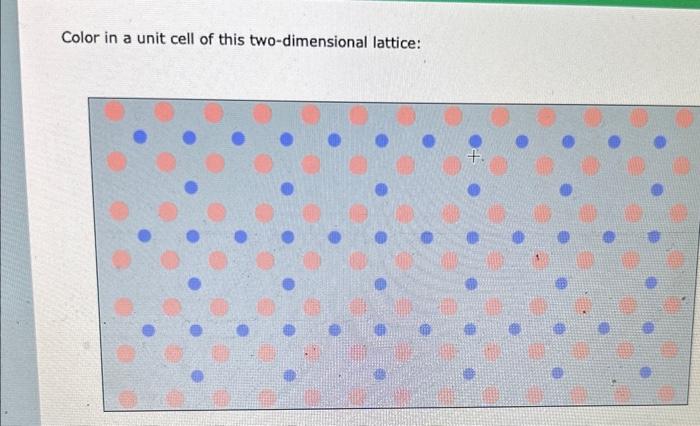 Color in a unit cell of this two-dimensional lattice: | Chegg.com