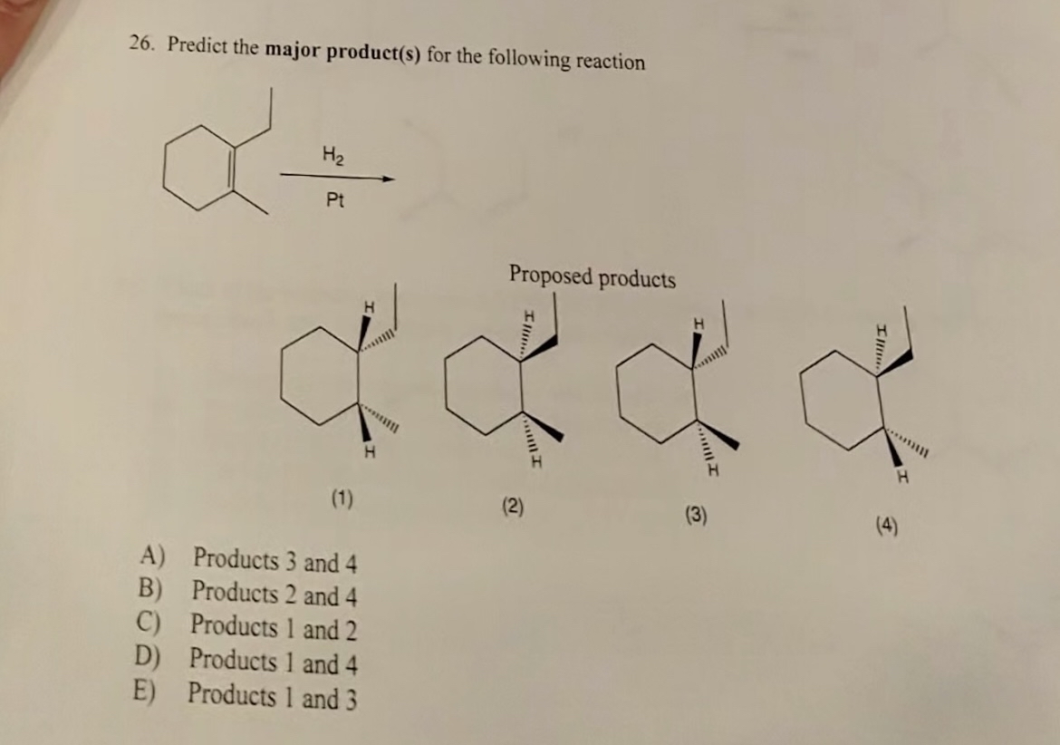 Solved Predict the major product(s) ﻿for the following | Chegg.com