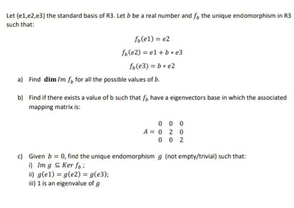 Solved Let E1 E2 E3 The Standard Basis Of R3 Let B Be A