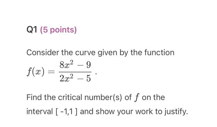 Solved Consider the curve given by the function | Chegg.com