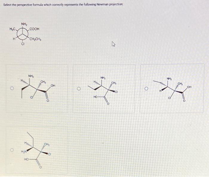 Solved Select the perspective formula which correctly | Chegg.com