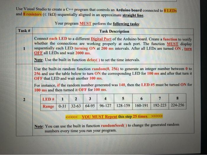 Solved The file should be a .ino extension for C++. Would | Chegg.com