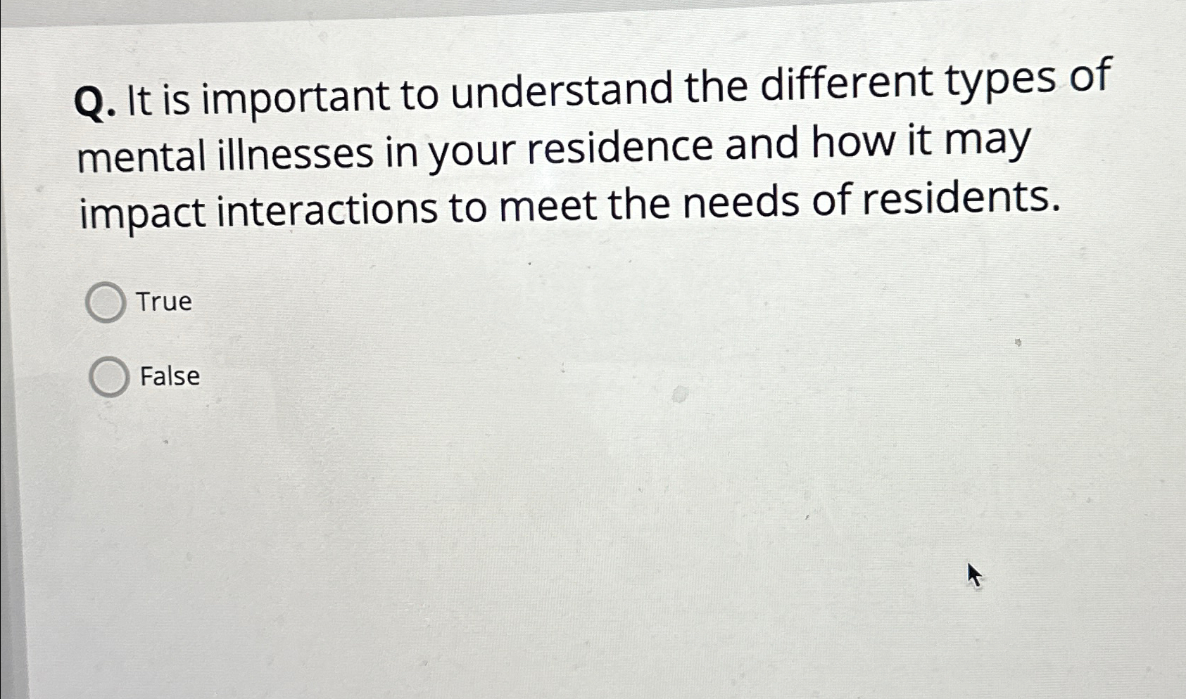 Solved Q. ﻿It is important to understand the different types | Chegg.com
