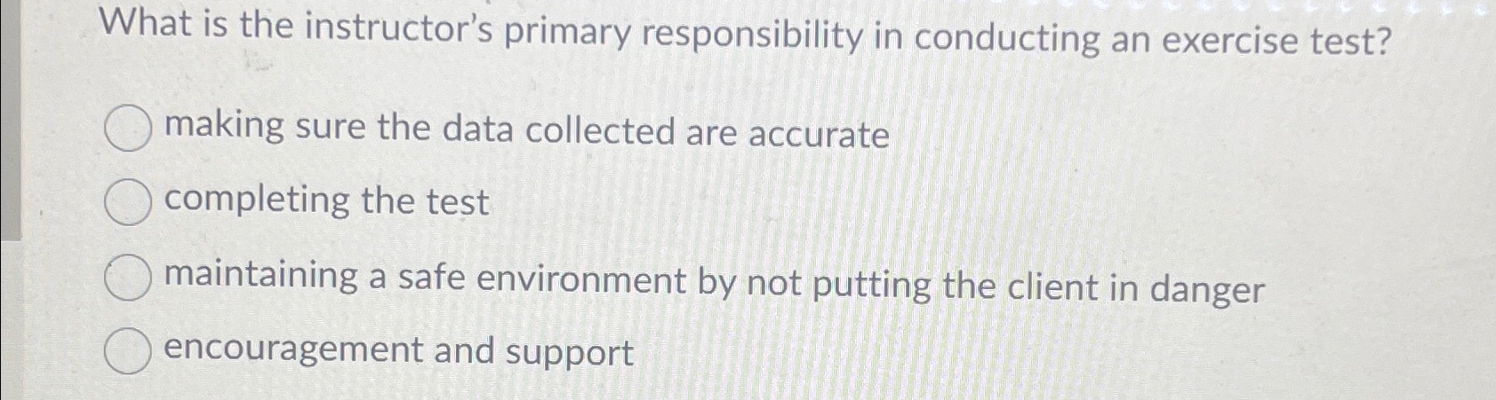 Solved What is the instructor's primary responsibility in | Chegg.com
