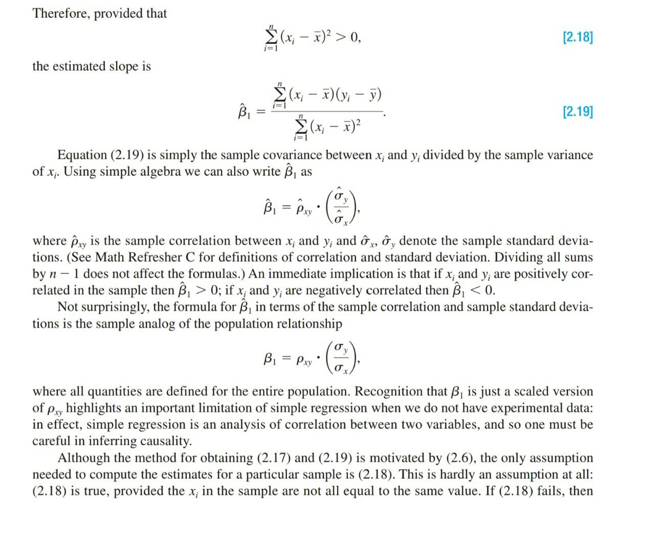 (i) Let ßo and ß, be the intercept and slope from the | Chegg.com