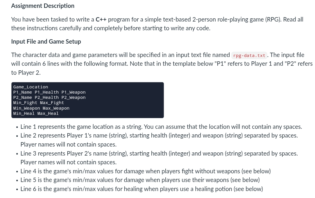 Solved Assignment DescriptionYou have been tasked to write a | Chegg.com