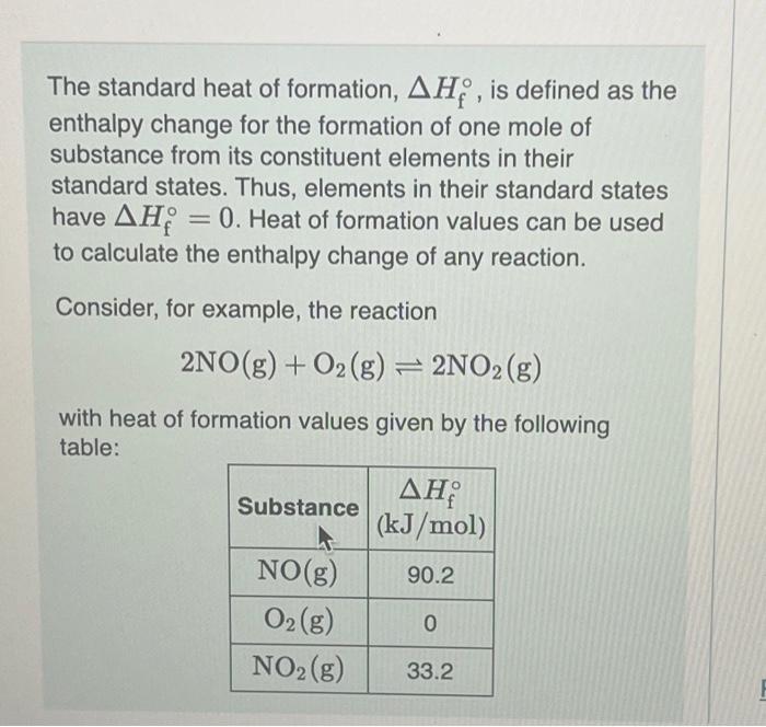 Solved The standard heat of formation, ΔHf∘, is defined as | Chegg.com