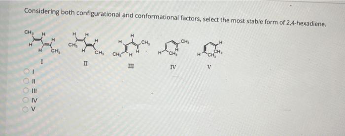Solved Considering both configurational and conformational | Chegg.com