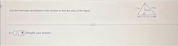 Solved Use the formulas developed in this section to find | Chegg.com