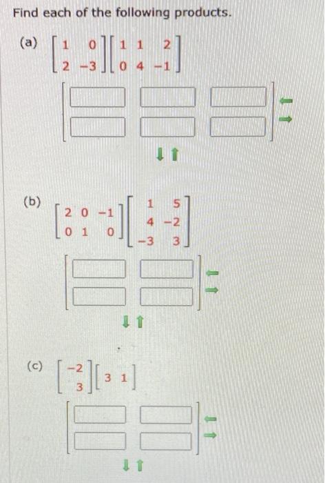 Solved Find each of the following products. (a) 1 1 (3-3). | Chegg.com