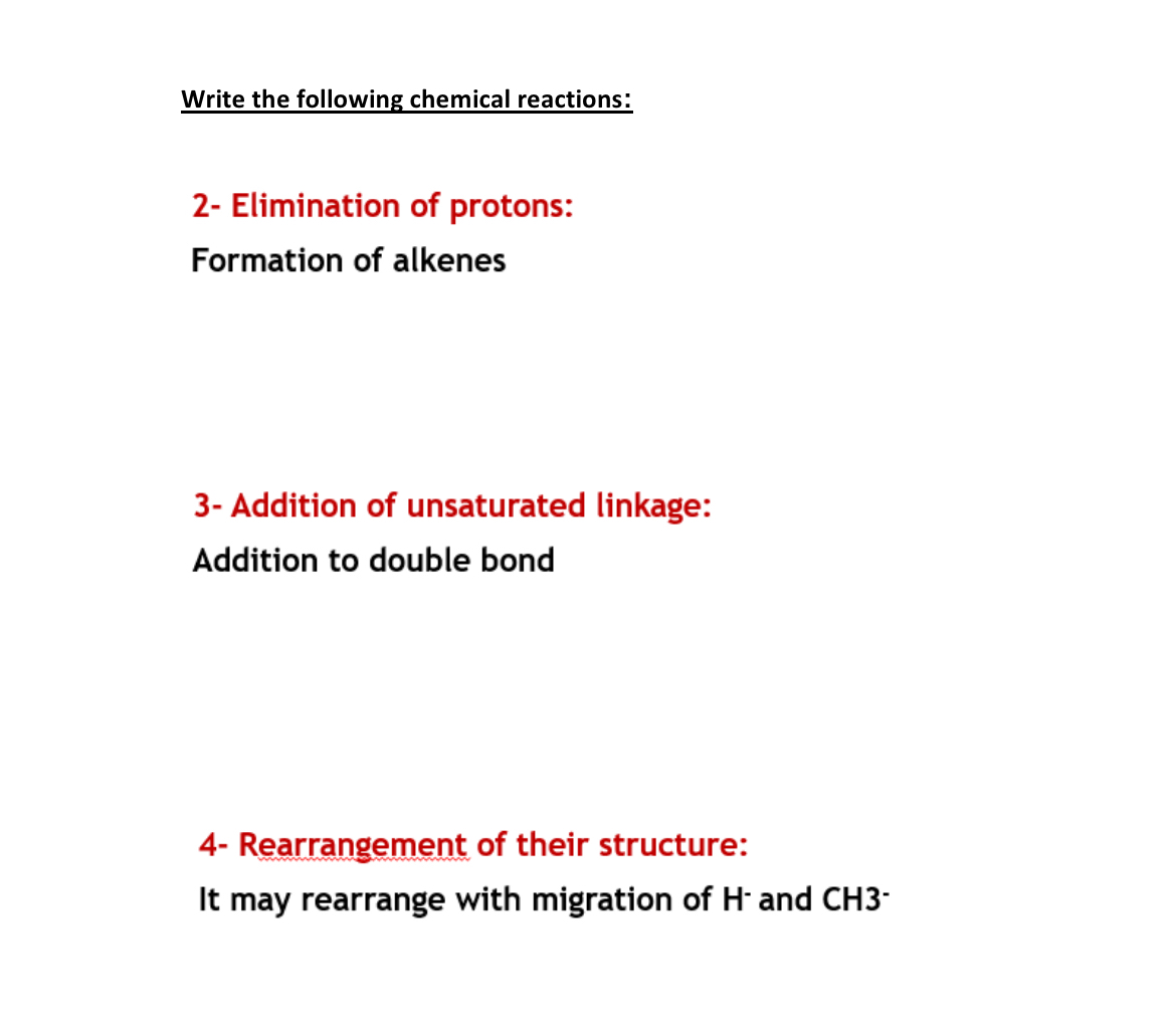 Solved Write the following chemical reactions:2- | Chegg.com