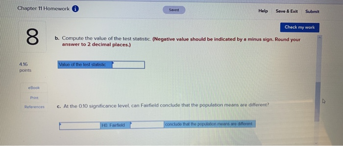 Solved Chapter 11 Homework Saved Help Save & Exit Submit | Chegg.com