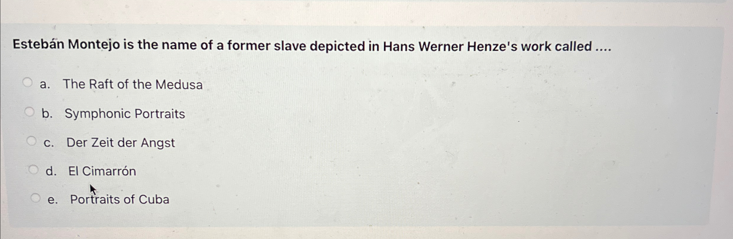 Solved Estebán Montejo is the name of a former slave | Chegg.com