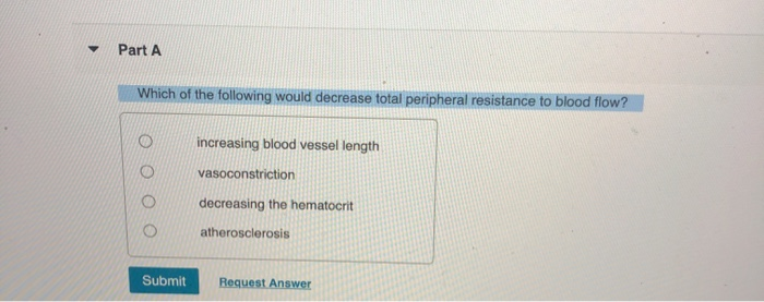 Solved Part A Which of the following would decrease total | Chegg.com