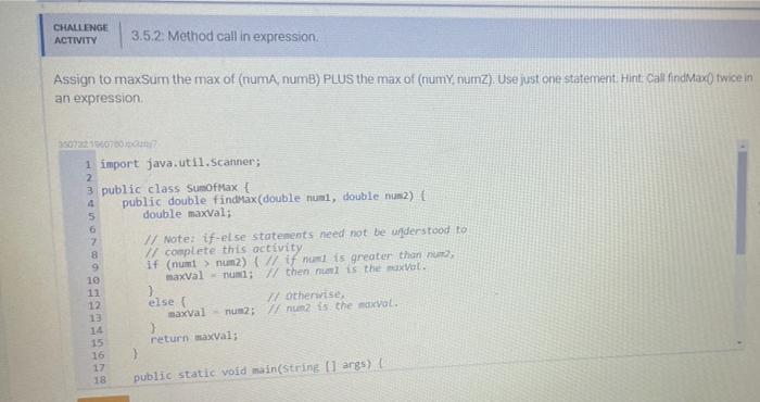 Solved Challenge Activity 352 Method Call In Expression 