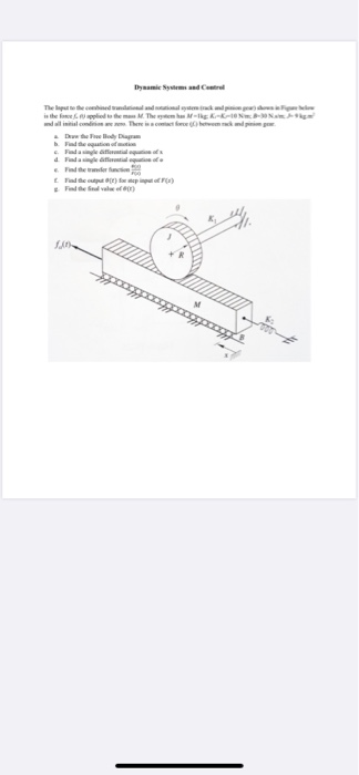 the input to the combined translational and | Chegg.com
