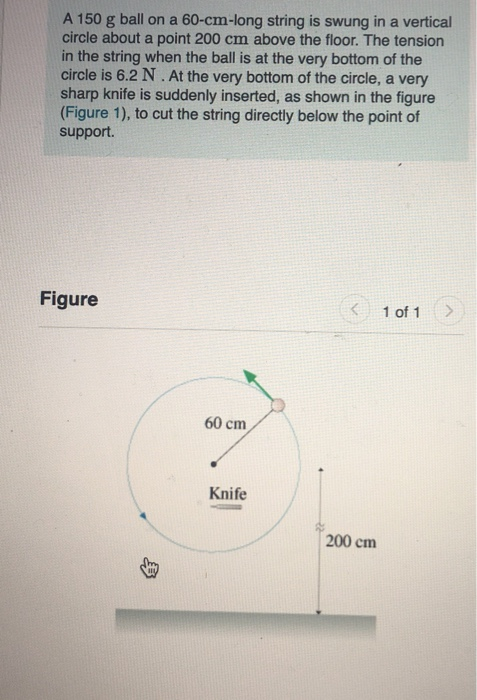 Solved A 150 g ball on a 60-cm-long string is swung in a | Chegg.com