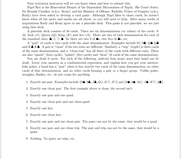 Solved Your recitation instructor will let you know when and | Chegg.com