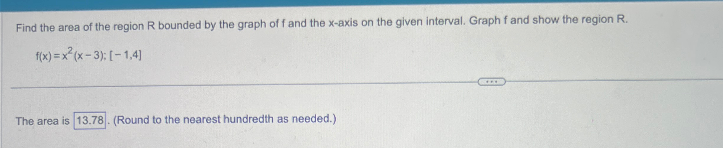Solved Find the area of the region R ﻿bounded by the graph | Chegg.com