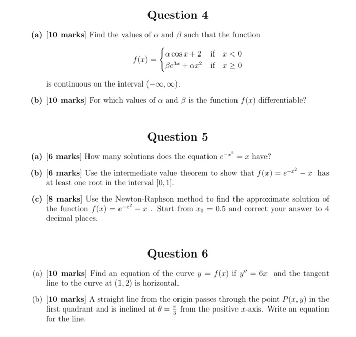 Solved Question 1 (20 marks] The graphs of two functions y = | Chegg.com