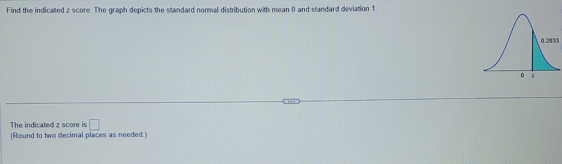 Solved Find the indicated z ﻿score. The graph depicts the | Chegg.com