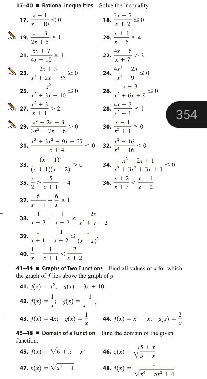 Solved 17-40 = Rational Inequalities Solve the inequality. | Chegg.com