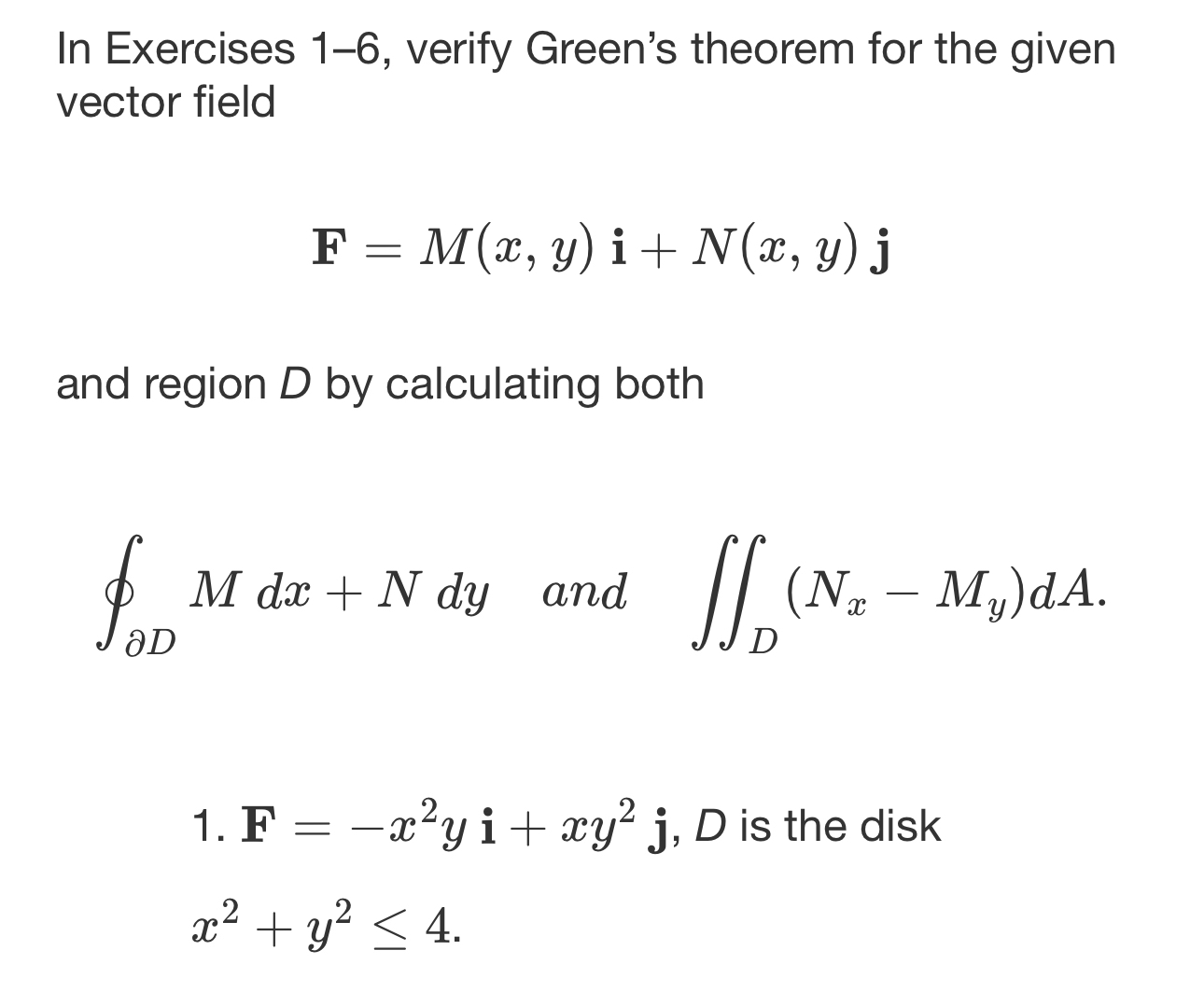 Solved Please explain too In Exercises 1-6, ﻿verify Green's | Chegg.com