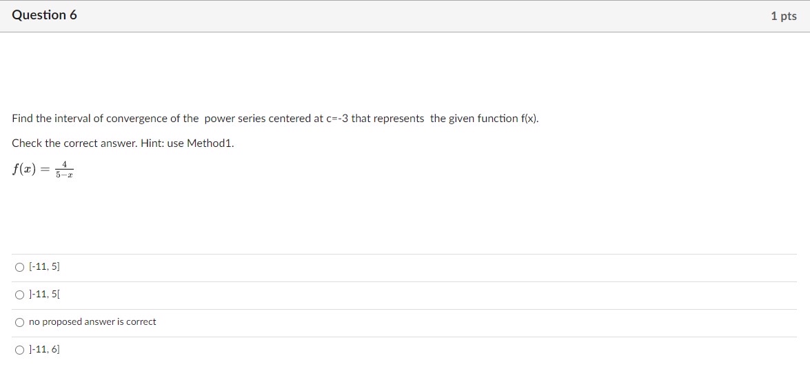 Solved Question 61 ﻿ptsFind the interval of convergence of | Chegg.com