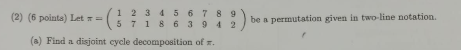 Solved (2) (6 ﻿points) ﻿Let | Chegg.com