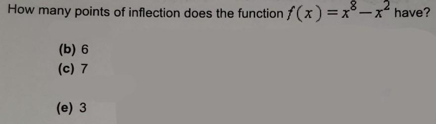 Solved How many points of inflection does the function f(x) | Chegg.com