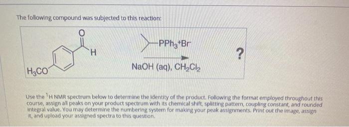 Solved assign for peaks, chemical shift, splitting pattern, | Chegg.com