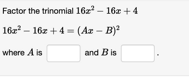 Solved Factor the trinomial | Chegg.com