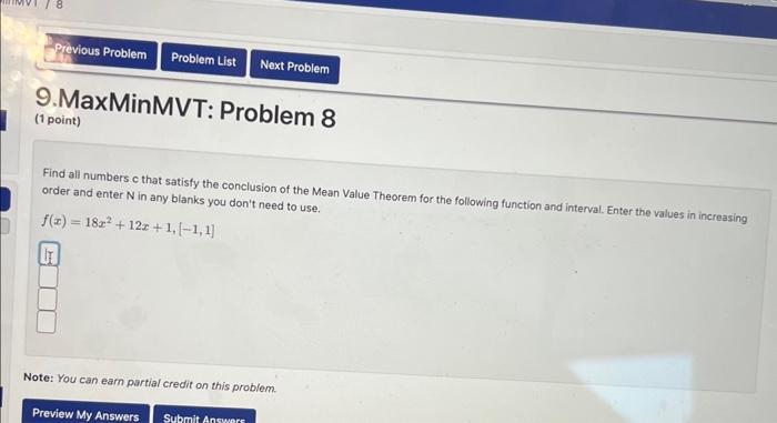 Solved Find all numbers c that satisfy the conclusion of the | Chegg.com