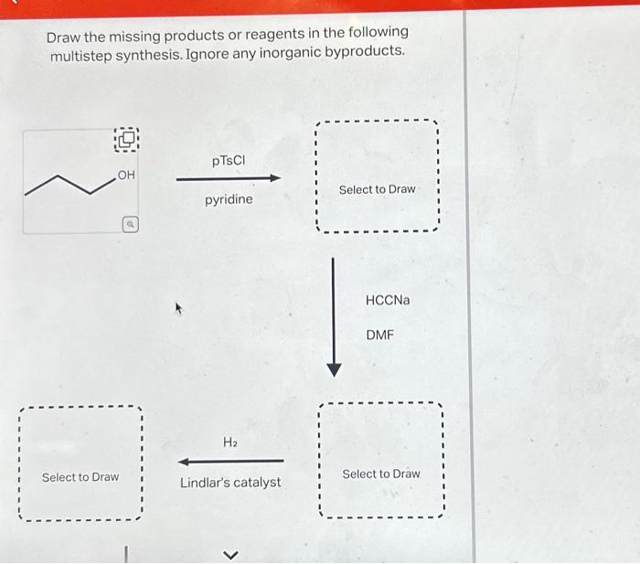 Solved Draw the missing products or reagents in the | Chegg.com