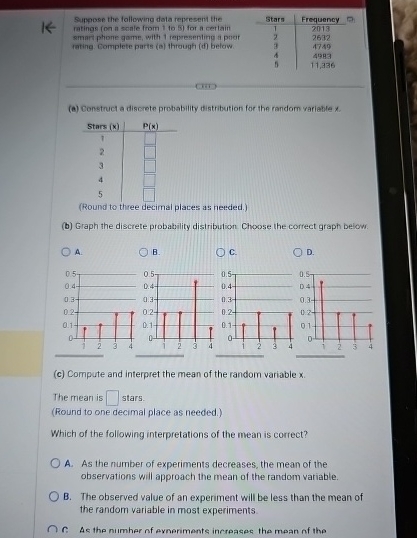 Solved Suppose the following data represent the ratings (on | Chegg.com