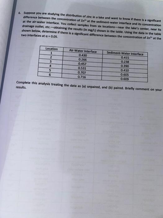 Solved 1. The following data were collected as part of a | Chegg.com