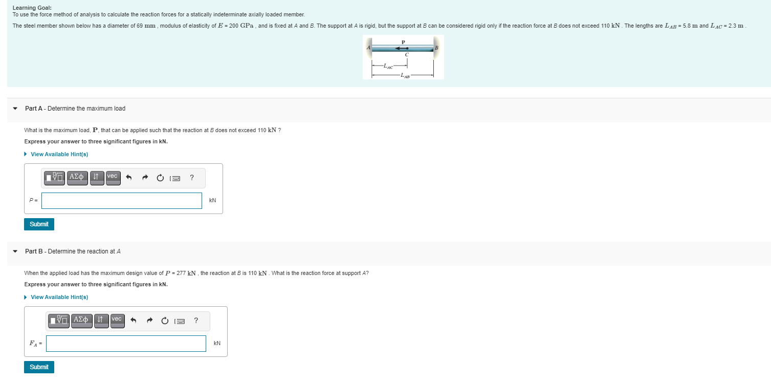 Solved Learning Goal:To use the force method of analysis to | Chegg.com