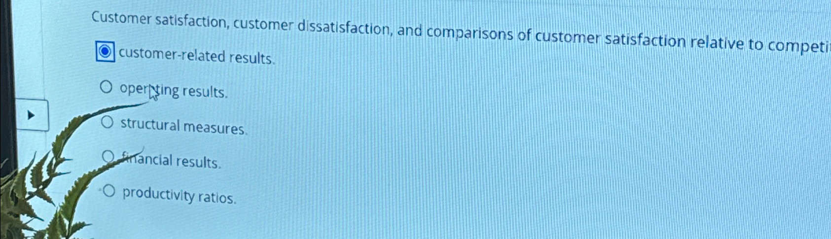 Solved Customer satisfaction, customer dissatisfaction, and | Chegg.com