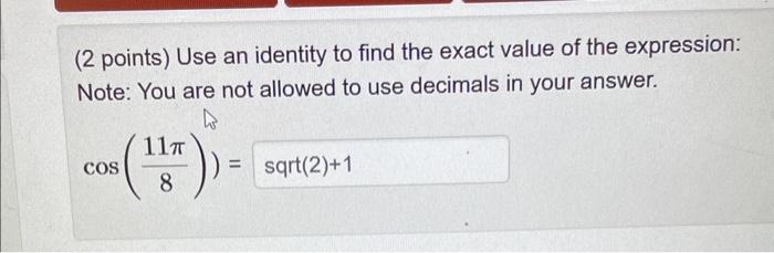 Solved (3 points) If cscx=3,90∘ | Chegg.com