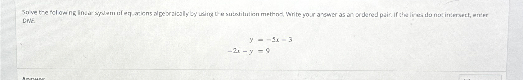 Solved Solve the following linear system of equations | Chegg.com