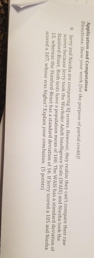 Solved Application and Computation Directions: Show your | Chegg.com