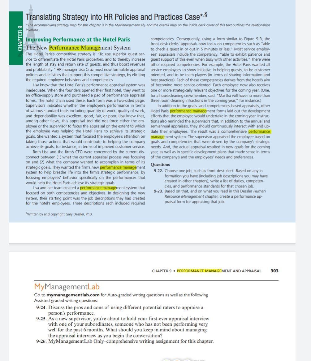 Solved Translating Strategy into HR Policies and Practices | Chegg.com