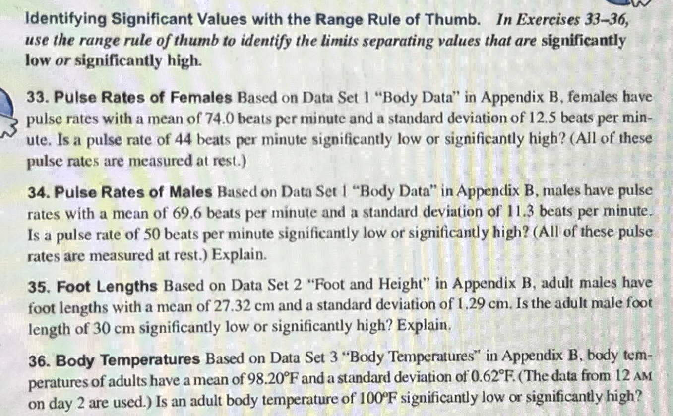 Solved Question 36 ﻿please. Identifying Significant Values | Chegg.com