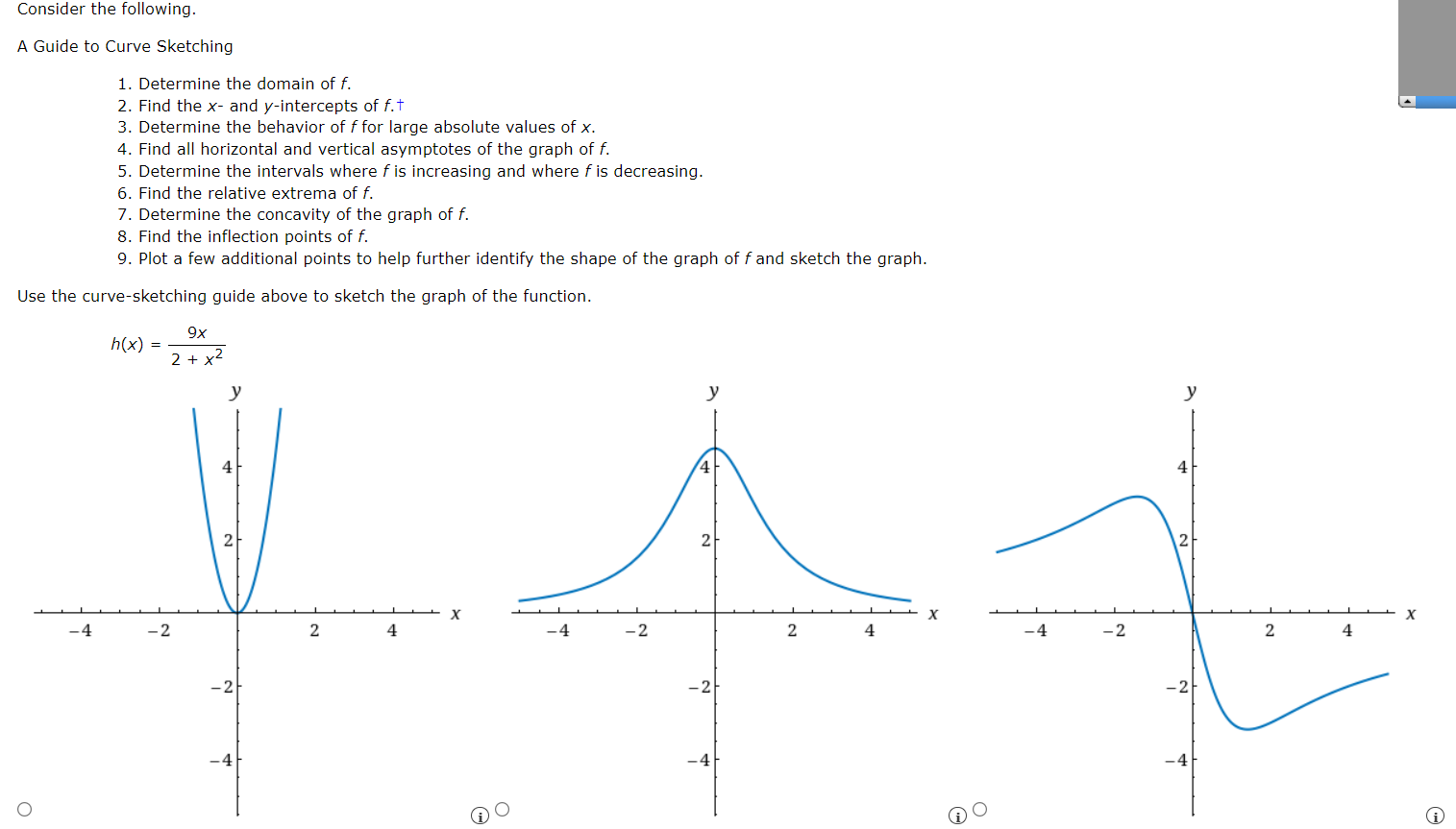 Solved Consider the following.A Guide to Curve | Chegg.com