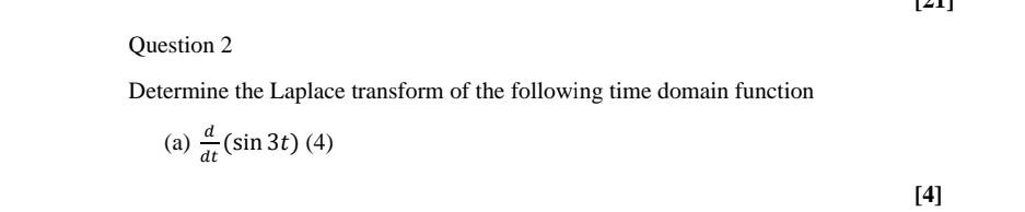 Solved Determine the Laplace transform of the following time | Chegg.com