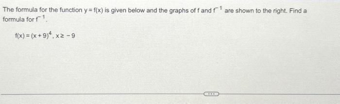 Solved The formula for the function y = f(x) is given below | Chegg.com