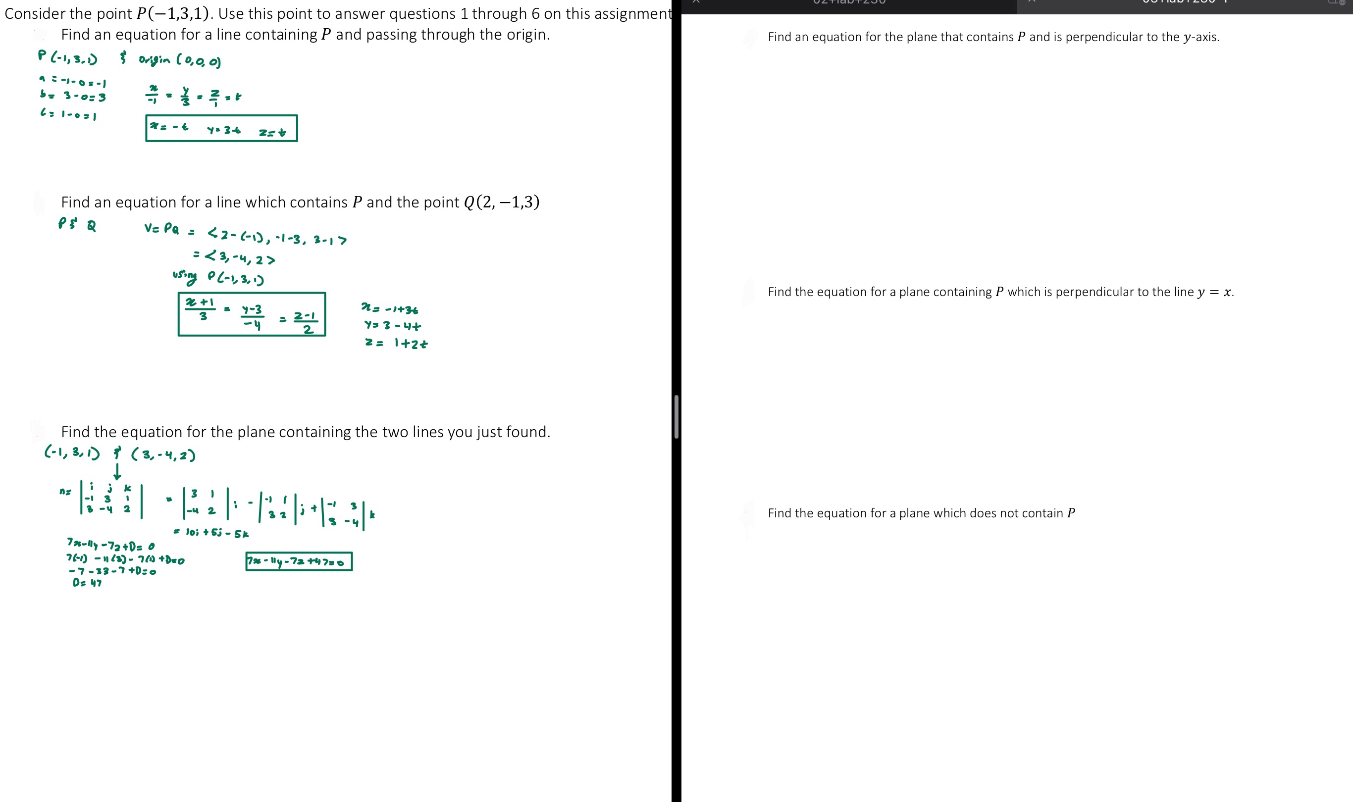 Solved Use the work done to solve the remaining parts | Chegg.com