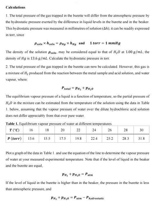 Solved Experiment 2 – Behaviour of GasesFull-length Lab | Chegg.com