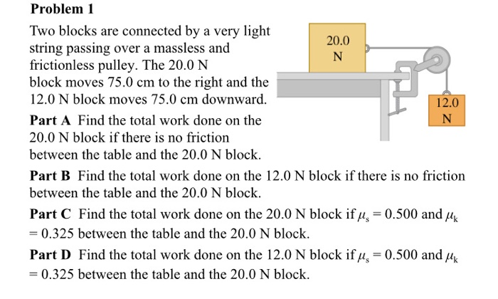 Solved N. 12.0 Problem 1 Two blocks are connected by a very | Chegg.com